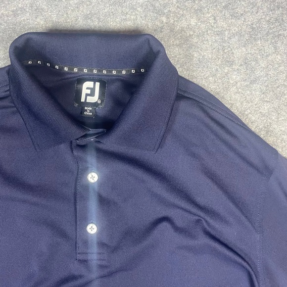FootJoy | Shirts | Mens Navy Blue Fj Footjoy Golf Polo Shirt Short ...